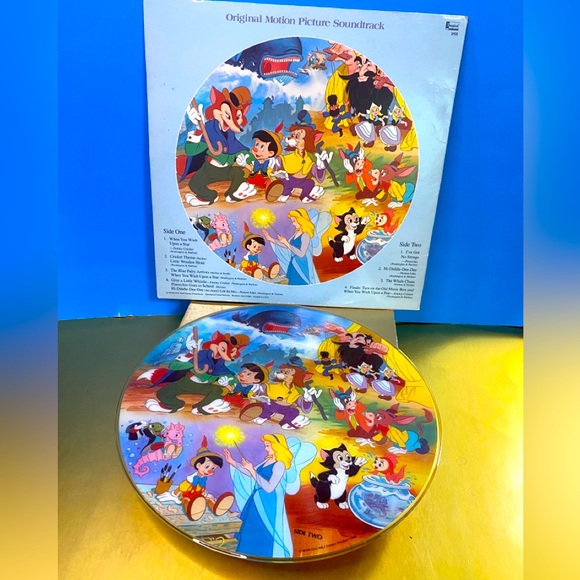 Disney | Media | Walt Disneys Pinocchio Vtg 98 Soundtrack Phono Picture ...
